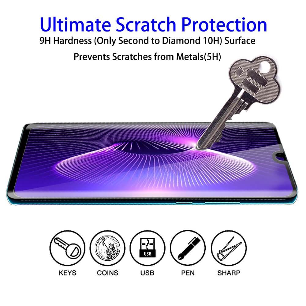SDTEK 3D Full Glass Screen Protector for Huawei P30 Pro Black