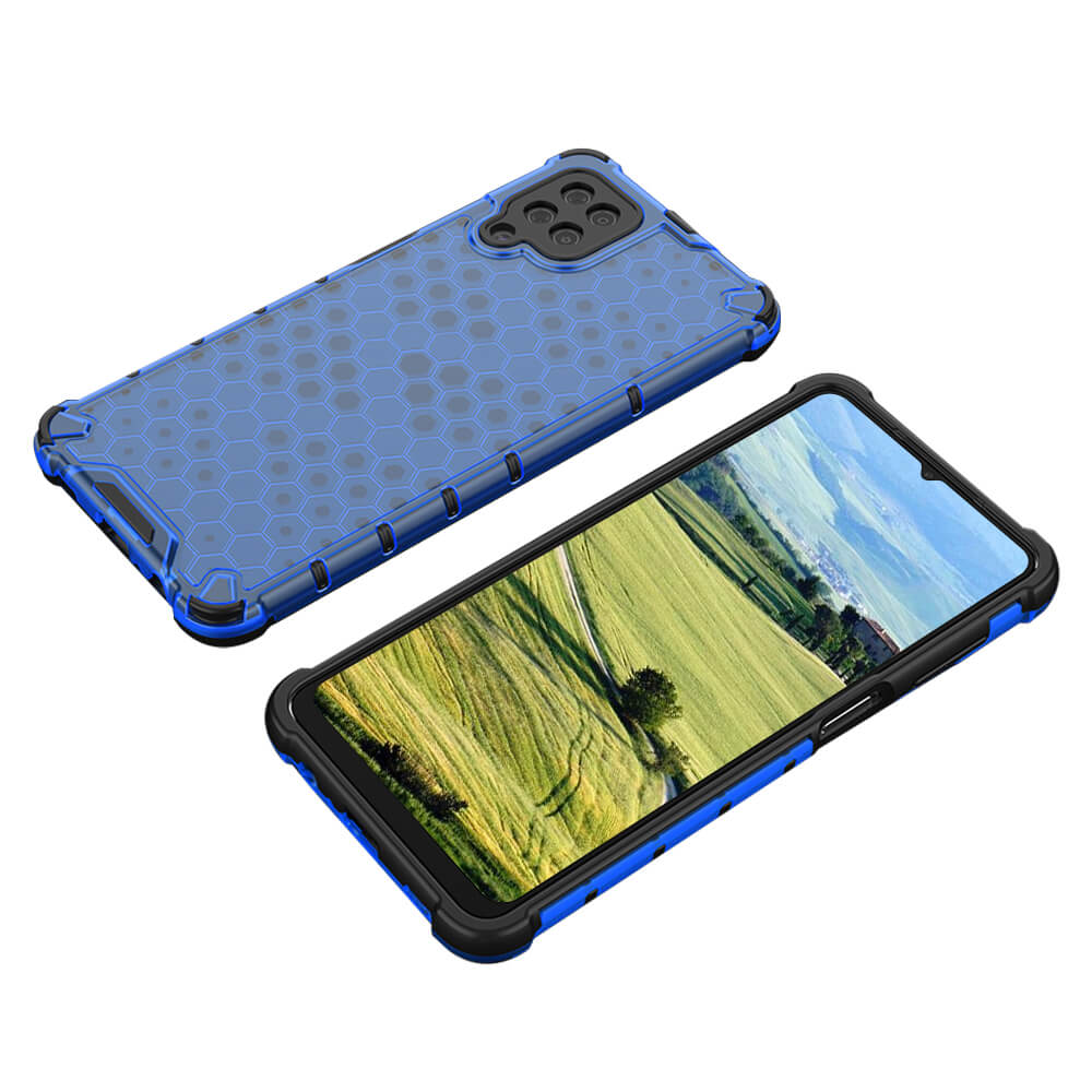 SDTEK Active Funda Para Samsung Galaxy A12 Carcasa Híbrida Azul