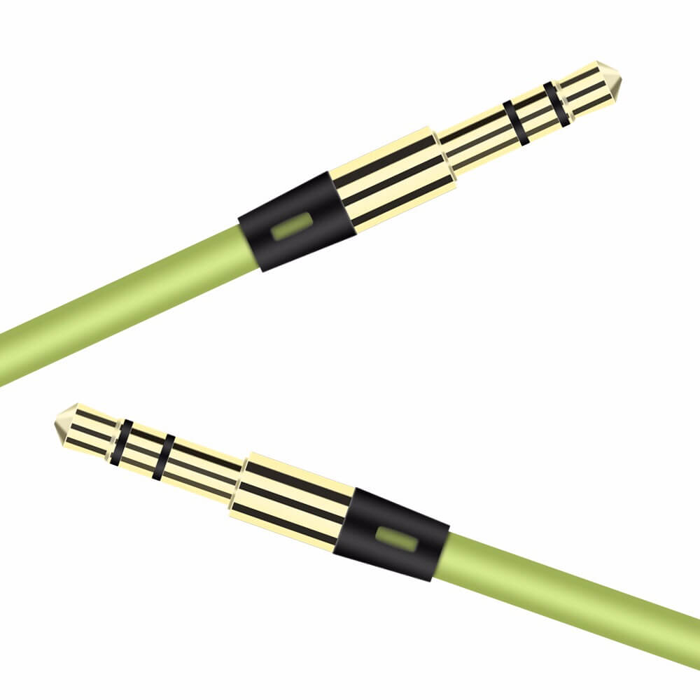 SDTEK Green Premium 1 Metre 3.5mm Jack to Jack Stereo Audio Aux ...