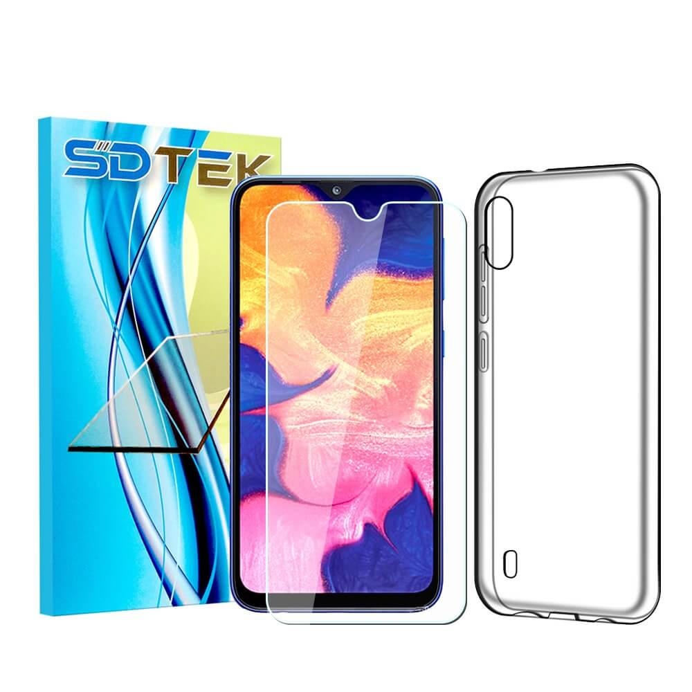 SDTEK Case for Samsung Galaxy A10 + Glass Screen Protector Clear Gel ...
