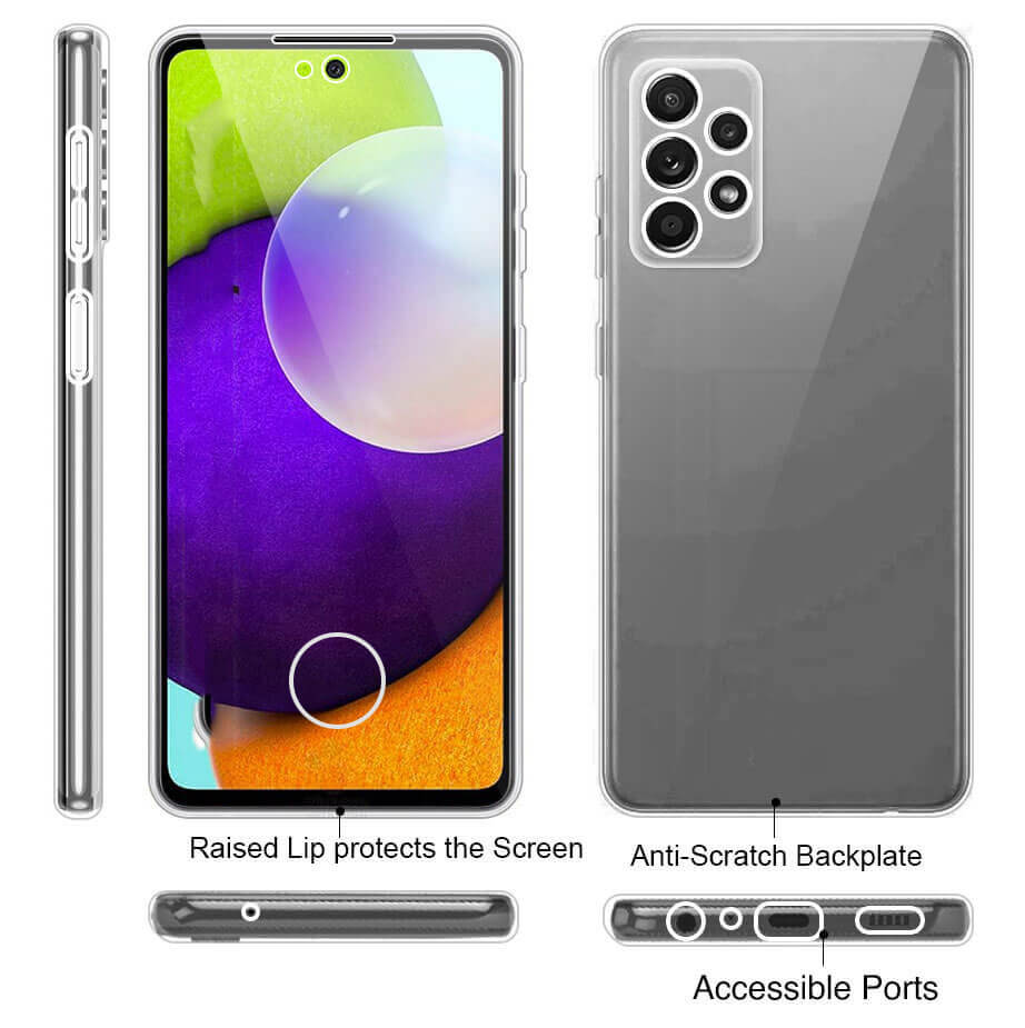 SDTEK Case for Samsung Galaxy A52 5G / A52s 5G Full 360 Gel Phone Cover ...