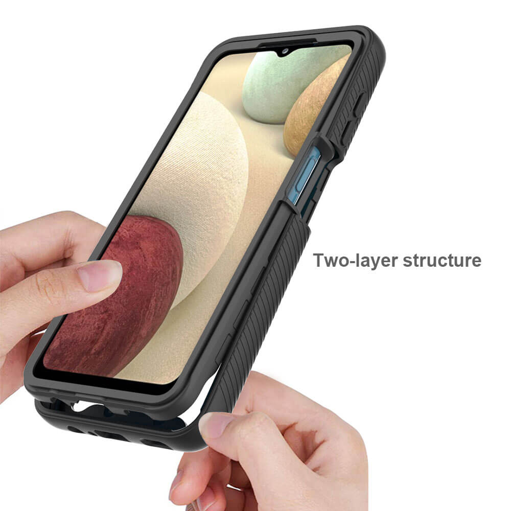 SDTEK Case for Samsung Galaxy A12 Strong Rugged Hybrid Anti Shock Cover