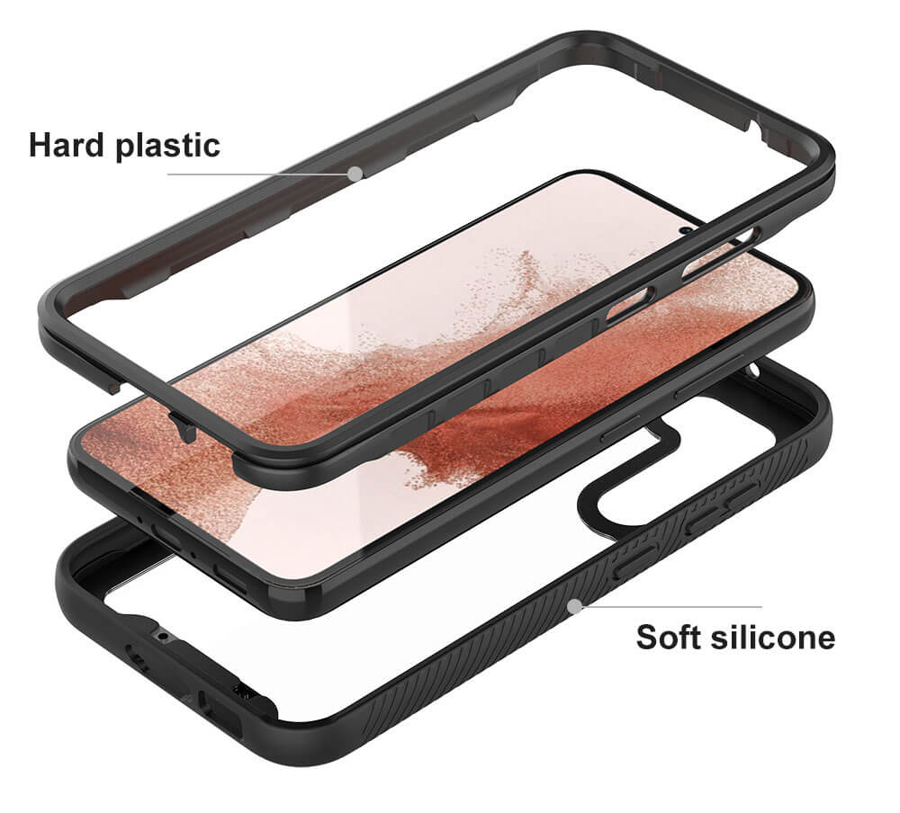 SDTEK Case for Samsung Galaxy S23 Full 360 Cover Glass Screen Protector ...