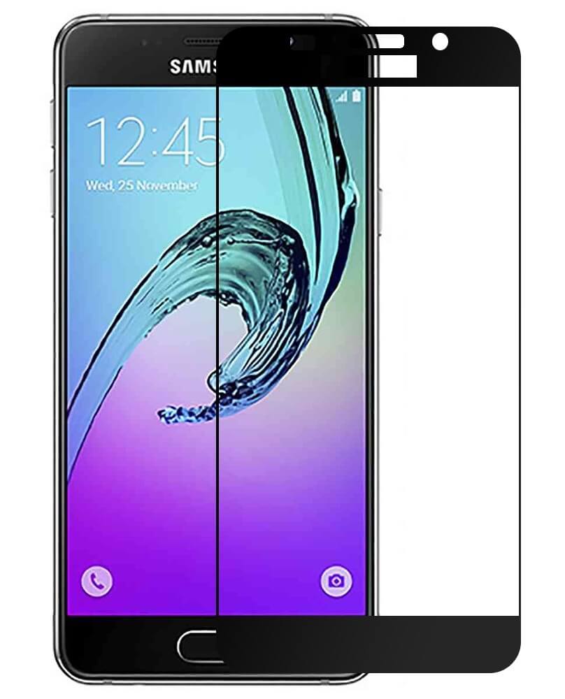 SDTEK Full Glass Screen Protector for Samsung Galaxy A3 2016 Black