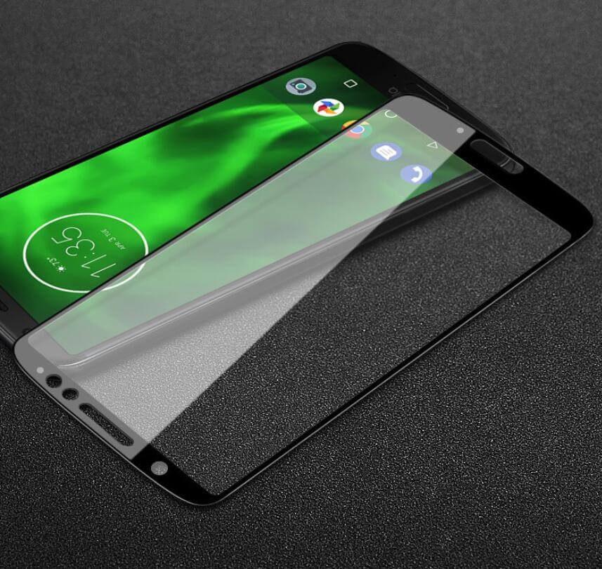 SDTEK Full Glass Screen Protector for Motorola Moto G6 Black